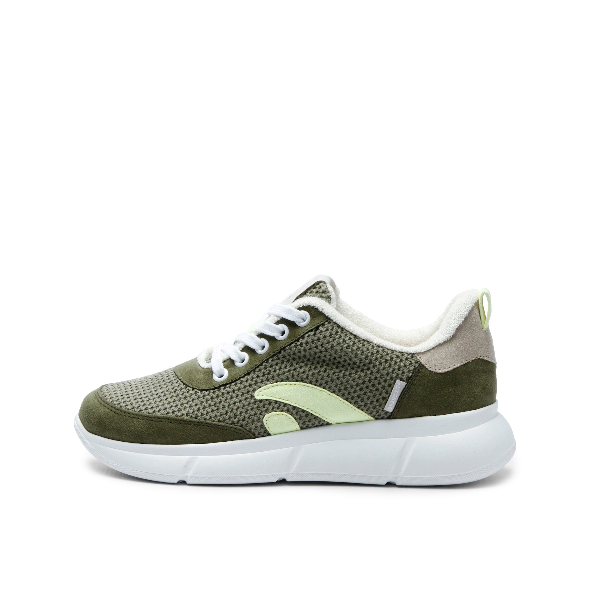 SPEED VEGAN SNEAKER OLIVE NEON – Grand Step Shoes