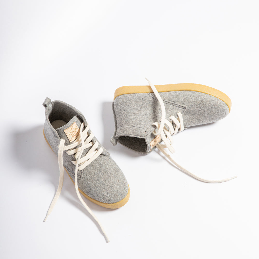 ADAM WOOL LACE BOOTIE GREY – Grand Step Shoes