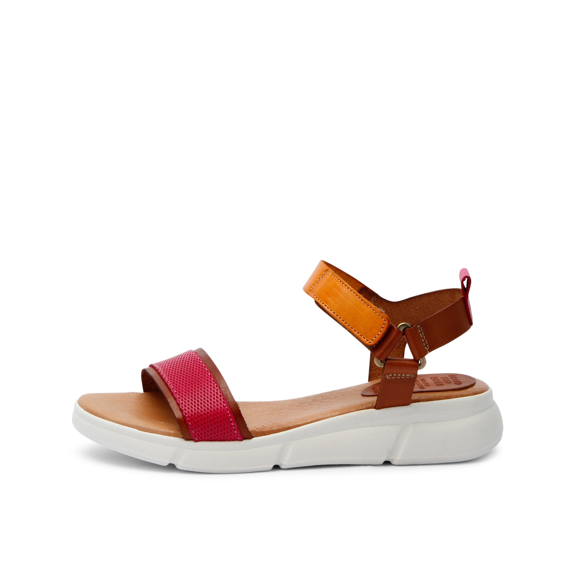 FELI LEATHER SANDAL FUCHSIA MULTI – Grand Step Shoes